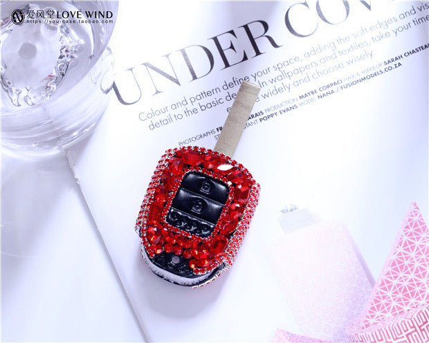 Red Rhinestones HONDA Bling Car Key FOB case for Fit Civic etc – Carsoda