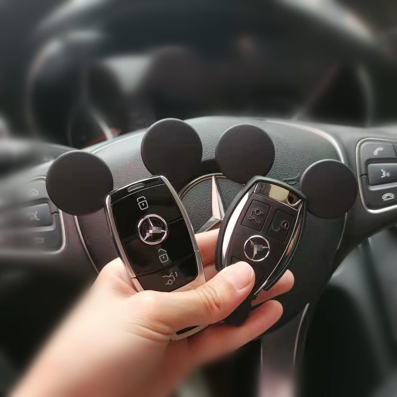 Mercedes Benz Mouse Ear Shaped Key Fob Cover Case Protector Red Bow ...