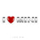 3D Chrome Metal Mini Cooper Decal I love mini Sticker