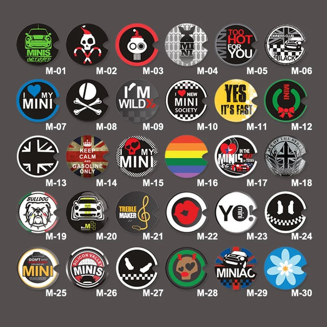 Unique Mini Cooper Gas Tank Cap Cover Sticker Decal (F55 F56)