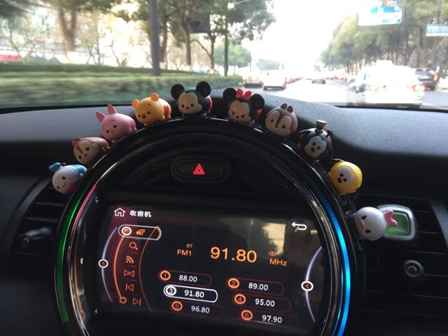 Mini Cooper Dashboard Cute Micky Minnie Silicone Small Figures Car Dec