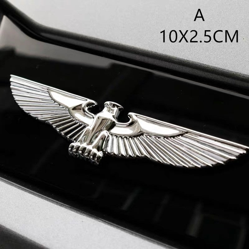 3D Chrome Metal Eagle Falcon Car Decal Bumper Sticker