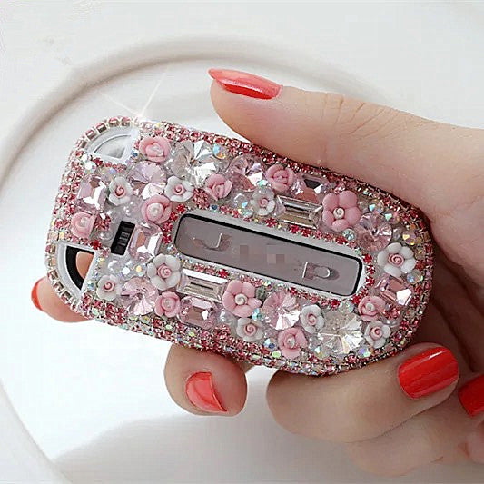 Bling JEEP Dodge Opened back Key FOB Cover with Rhinestones- only for