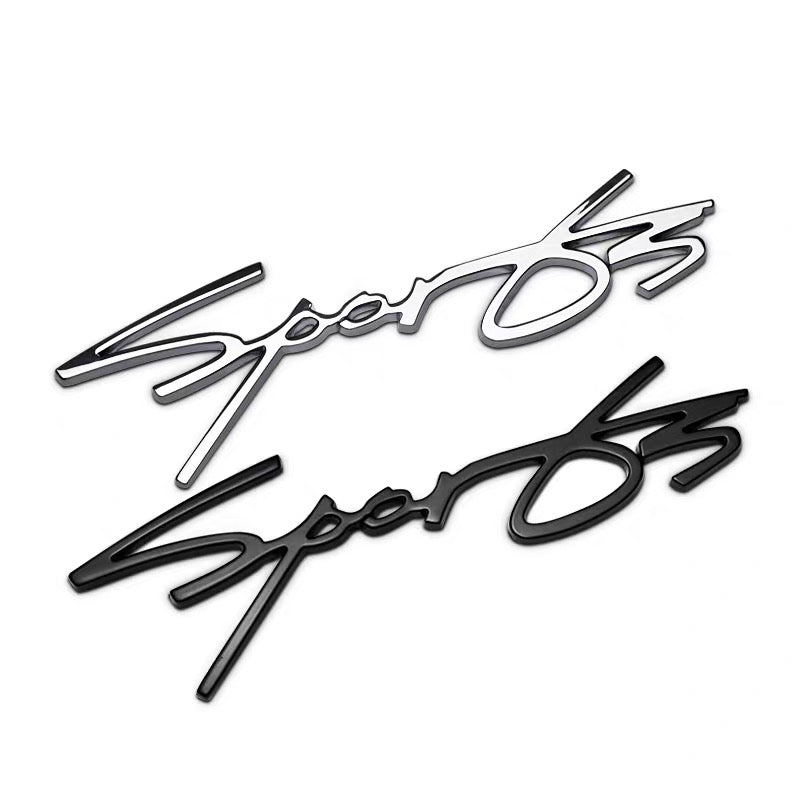 SPORTS 3D metal Chrome Emblem Badge Decal – Carsoda