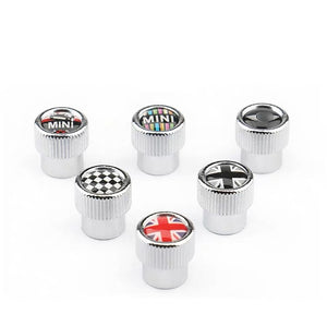 Mini Cooper Carbon Fiber Tire Valve Dust Caps Set of 4