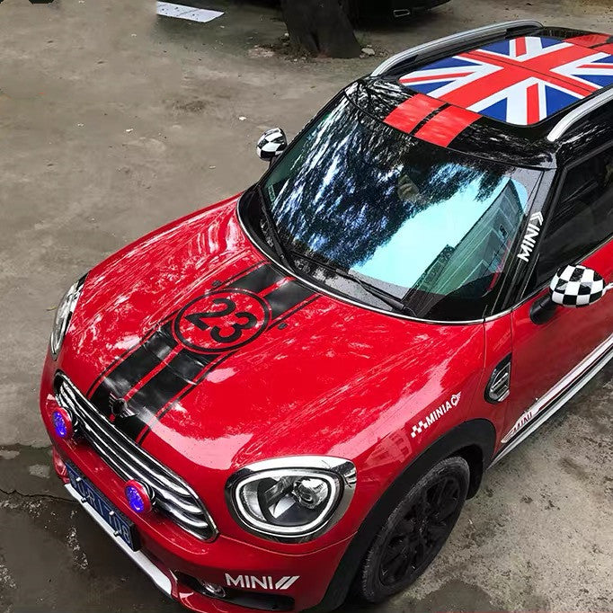 Custom BMW Mini Hood Bumper Engine Stripes Sticker Decal- Cooper Count ...