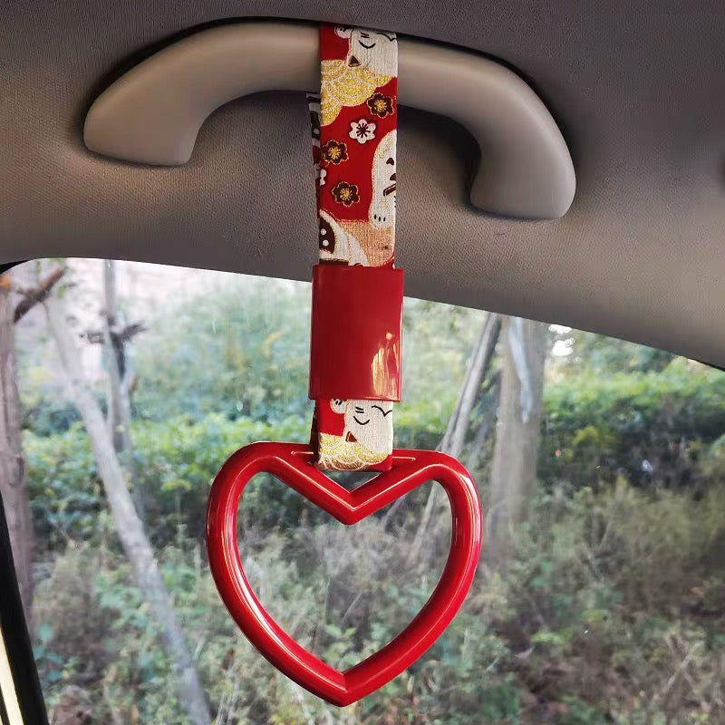 Tsurikawa Rings Heart-Shaped Subway Train Bus Car Handles Bumper Warni