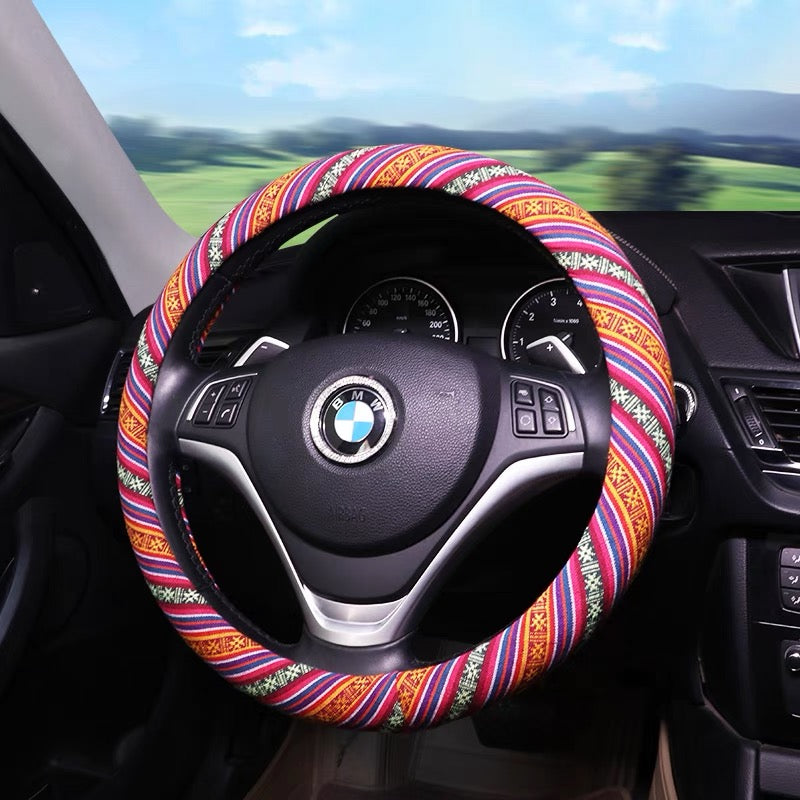 BOHO zigzag Aztec chevron Steering wheel cover – Carsoda