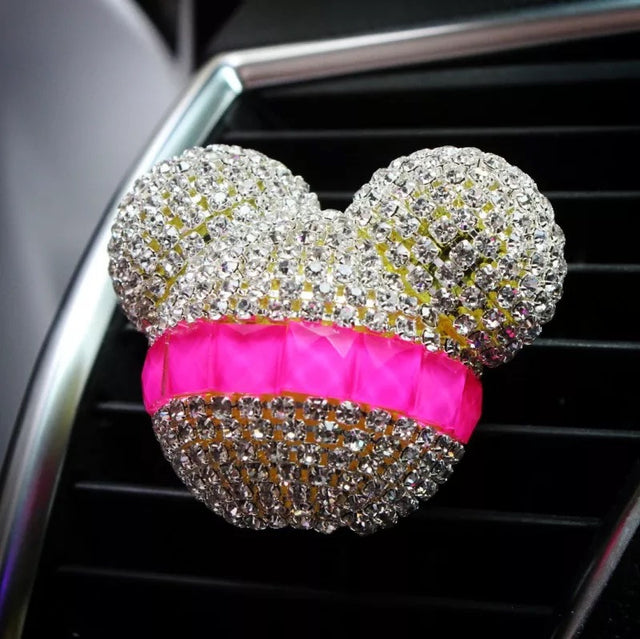 Bling Mouse Ear Shaped Car Air Vent Bling Decoration with Freshener