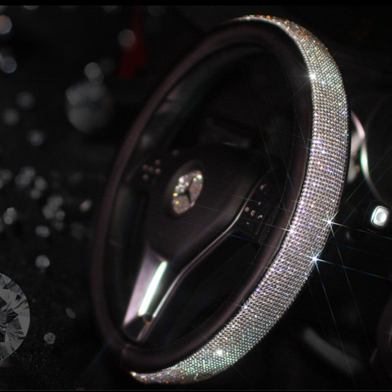Bedazzled Steering Wheel Cover with Rhinestones