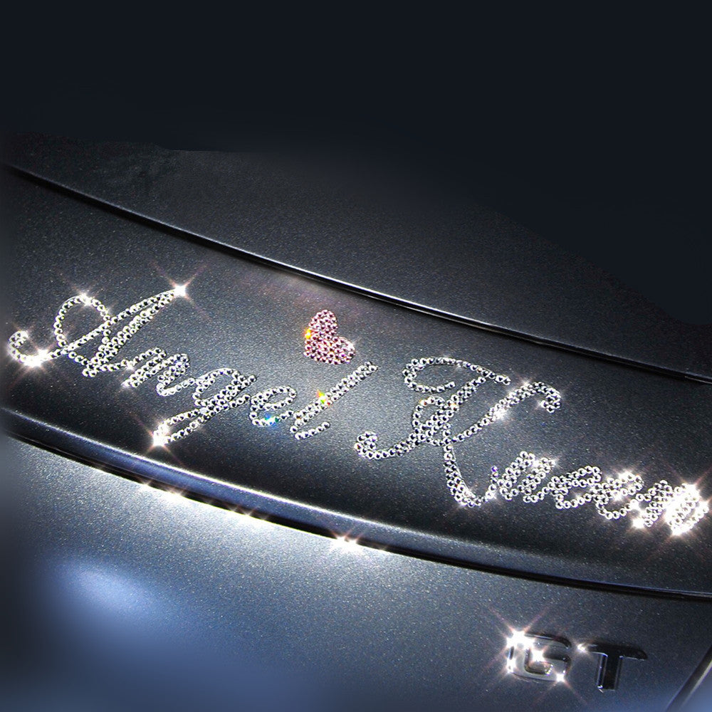 Personalized Bling Letter Decal DIY Sticker - Customized Sparkling Car ...
