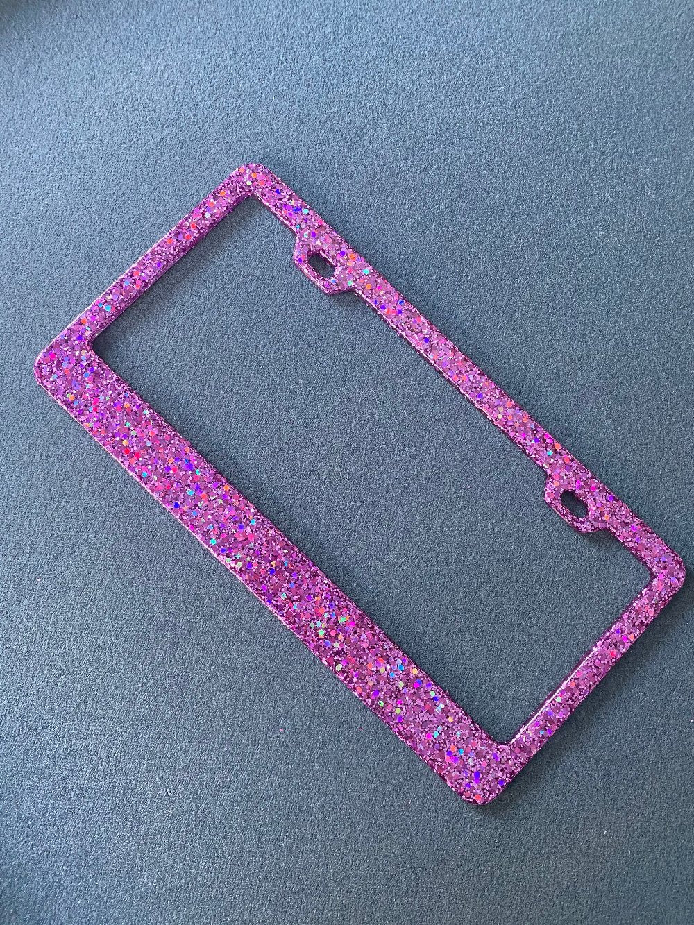Party Pink Glitter Bling Sparkle License Plate Frame Designed by Virgi