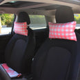 Plaid Checker Square Shaped Car Seat Headrest Pillow