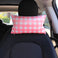 Plaid Checker Square Shaped Car Seat Headrest Pillow