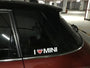 Mini Cooper Decal UK Jack Flag Union I love mini Sticker