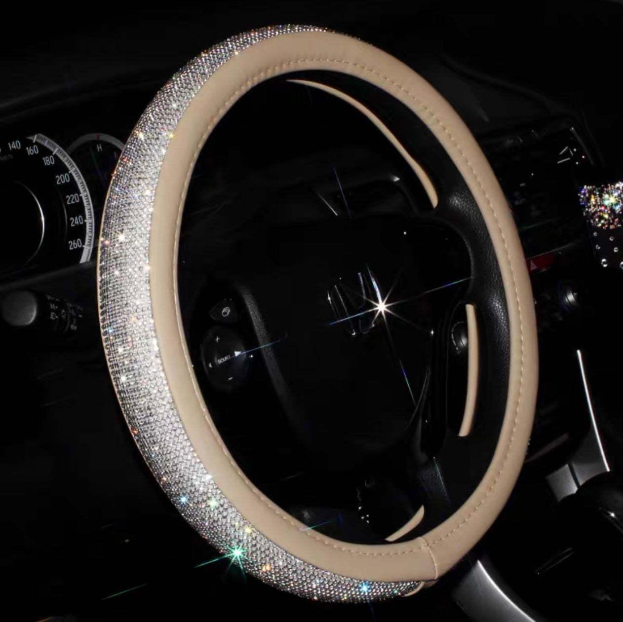 Bedazzled Steering Wheel Cover with Rhinestones