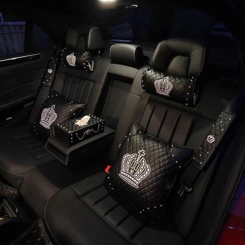 Bling Crown Car Accessories Set