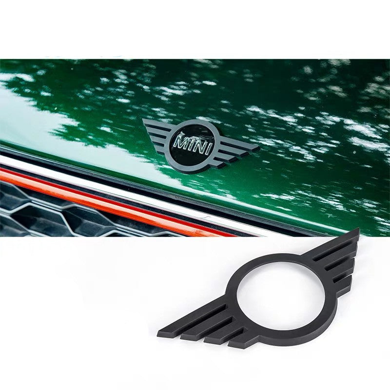 Carbon Black MINI Cooper Grill Emblem Front or Rear Badge Decal