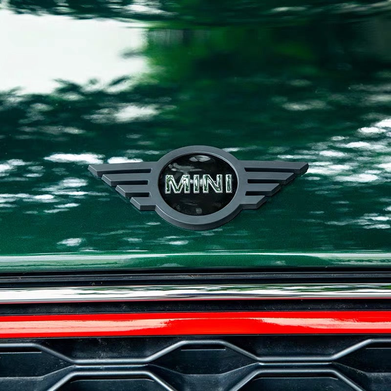 Carbon Black MINI Cooper Grill Emblem Front or Rear Badge Decal F55 F5 ...