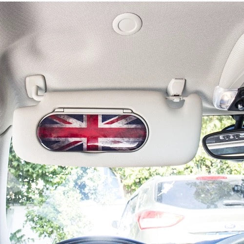 MINI Cooper Mirror Sun Visor 3D PU sticker Union Jack Checker F55 F56 ...