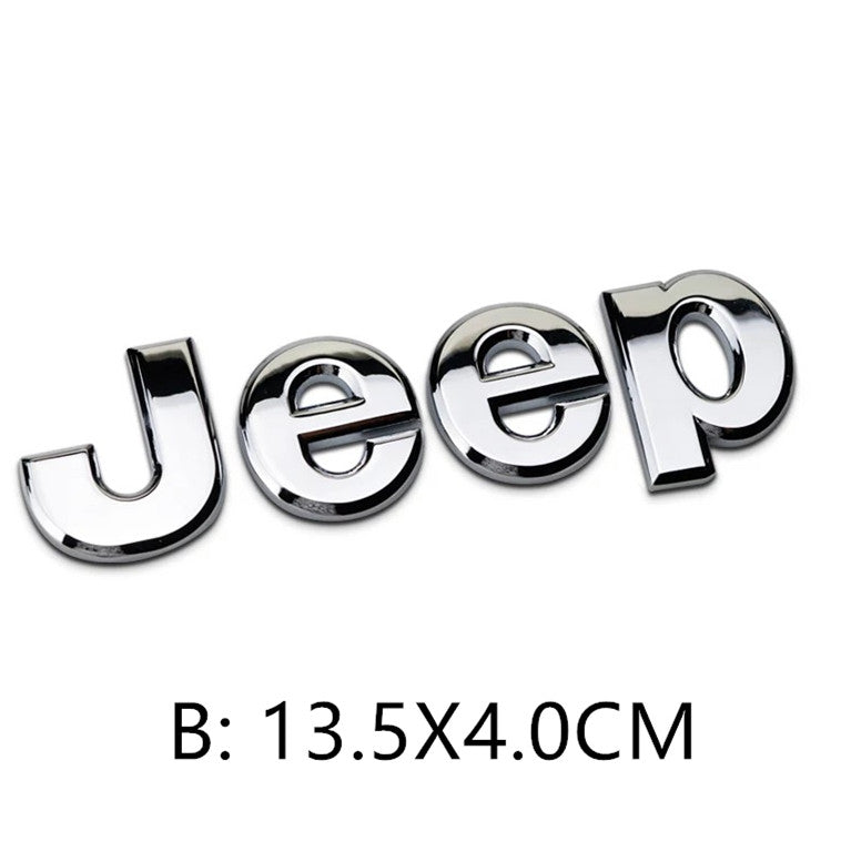 Jeep Metal Chrome Logo Emblem Badge Symbol Decoration – Carsoda