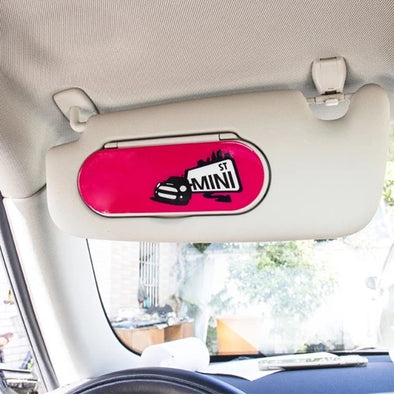 MINI Cooper Mirror Sun Visor 3D PU sticker Union Jack Checker F55 F56 ...