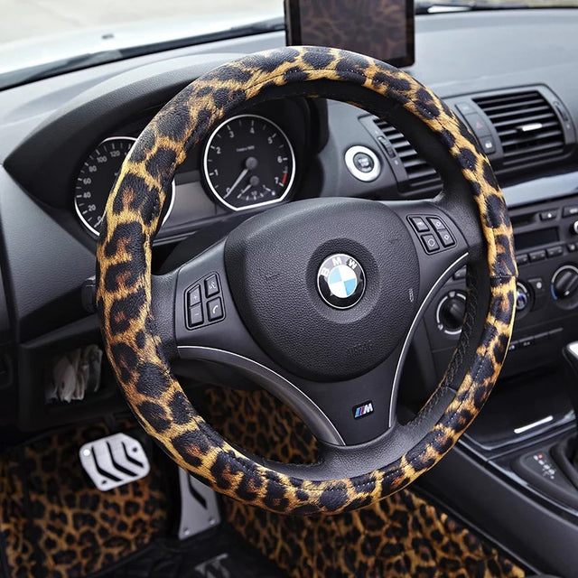 Cheetah Leopard Print Steering Wheel Cover