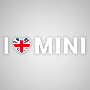 I love Mini sticker for Mini Cooper