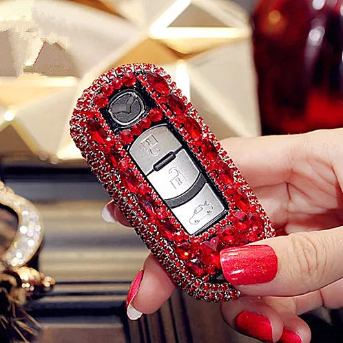 Red MAZDA Bling Car Key Holder with Rhinestones cx5 cx-7 cx-9 cx-4