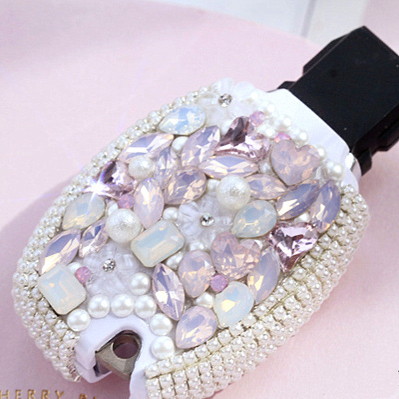 Pink and White Bling E Class C Class Mercedes Benz Crystal Car Key Hol ...