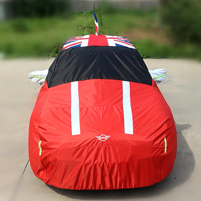 Jack Union or Checkers Roof Top Mini Cooper Car Cover