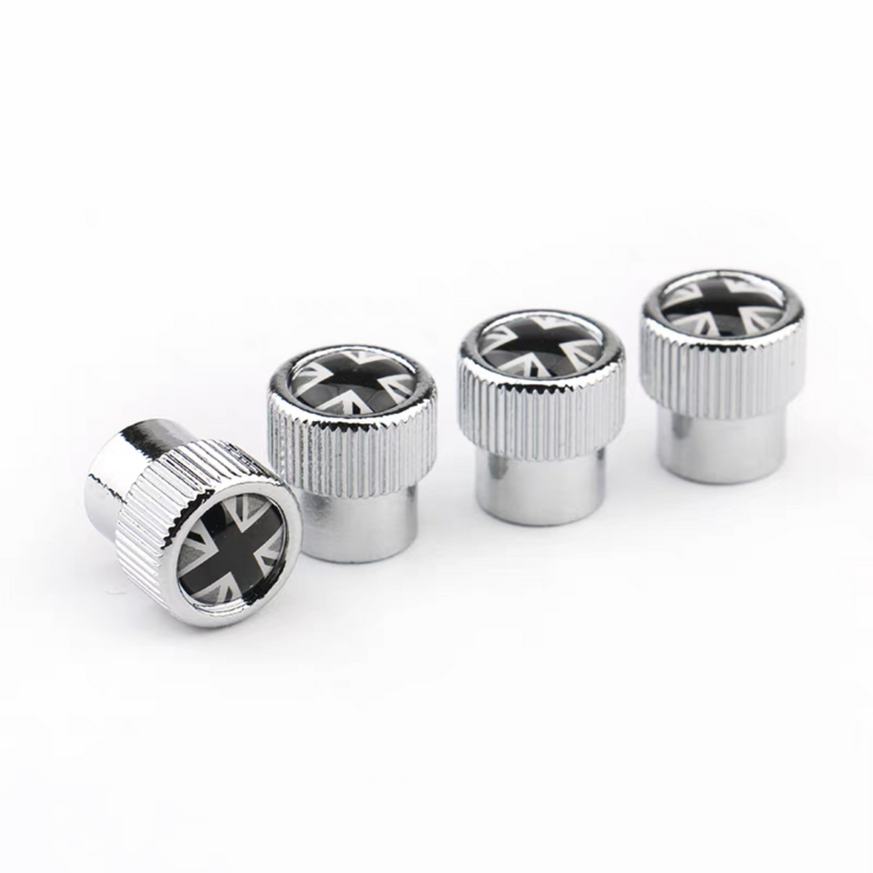 Mini Cooper Carbon Fiber Tire Valve Dust Caps Set of 4