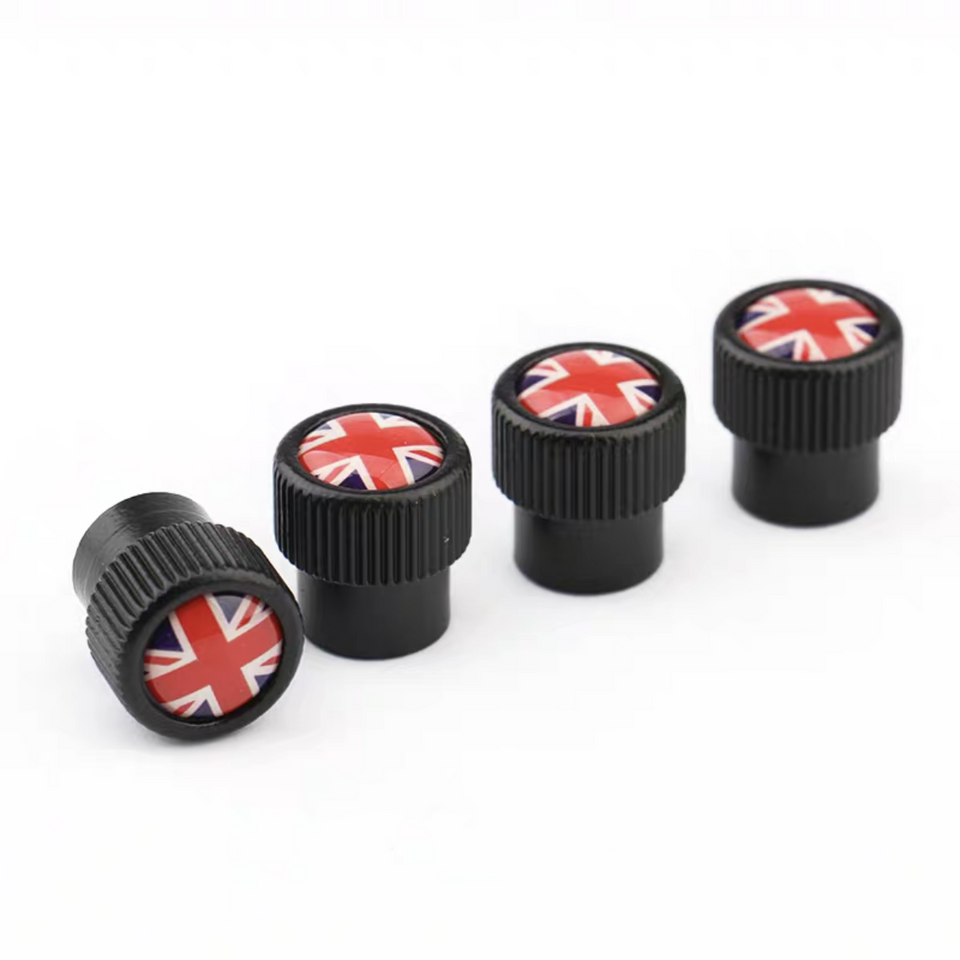 Mini Cooper Carbon Fiber Tire Valve Dust Caps Set of 4
