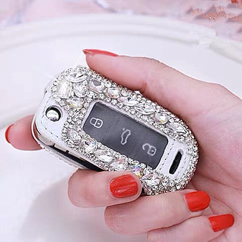 Silver Bling Car Key Holder for VW Volkswagen