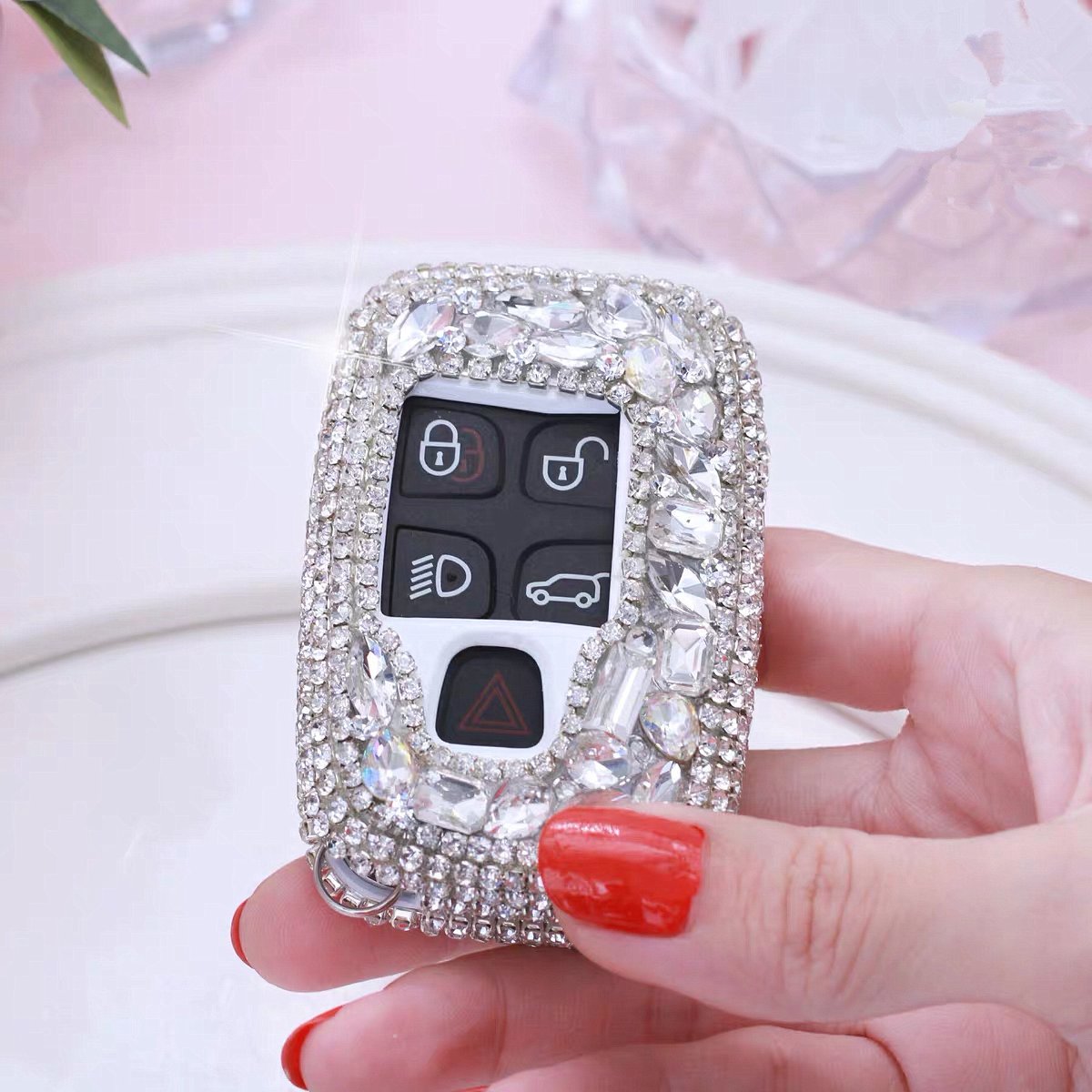 Silver Bling Range Rover Land Rover Jaguar XF Discovery Crystal Car Ke