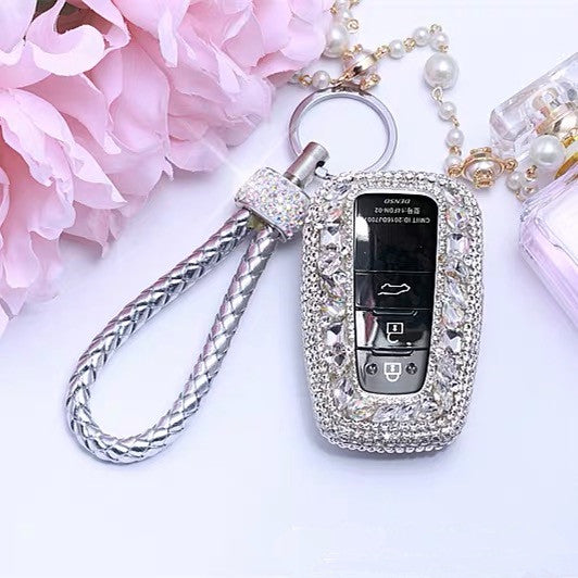 Silver Toyota Bling Car Key FOB Holder
