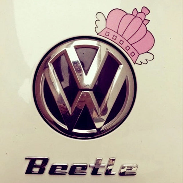 Pink Crown Princess Decal Vinyl Sticker For VW Beetles/Mini coopers/Sm