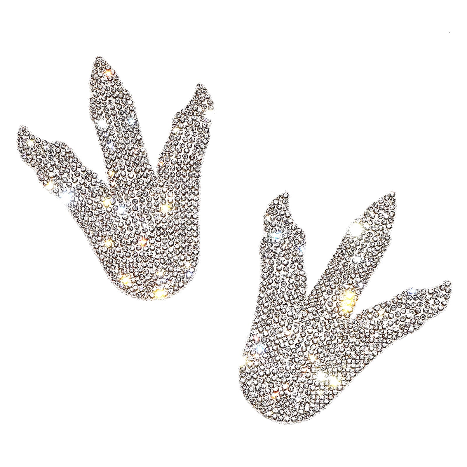 2pcs Bling Dinosaur T-Rex Footprint Rhinestones Car Decals