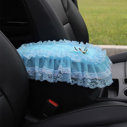 Car Center Console Cover with Lace Fringe