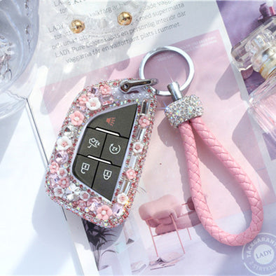 Pink Bling Car Key Holder with Rhinestones for Cadillac 2020 CT4 CT5 ...