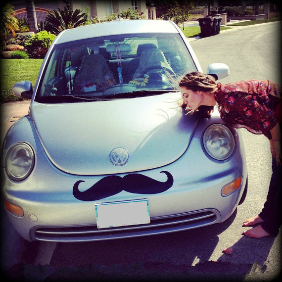 Mustache Car Decal - Personalized Color and Size