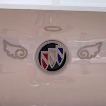 Car Bling Angel Wings Decal Sticker— for car logo emblem decals, rearv