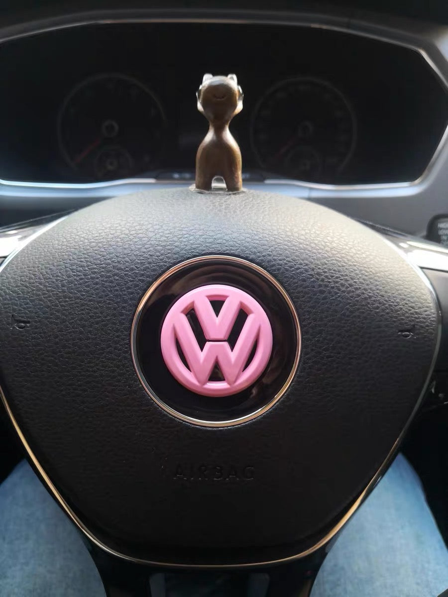 Pink VW Volkswagen Emblem for Steering Wheel LOGO Sticker Decal Beetle
